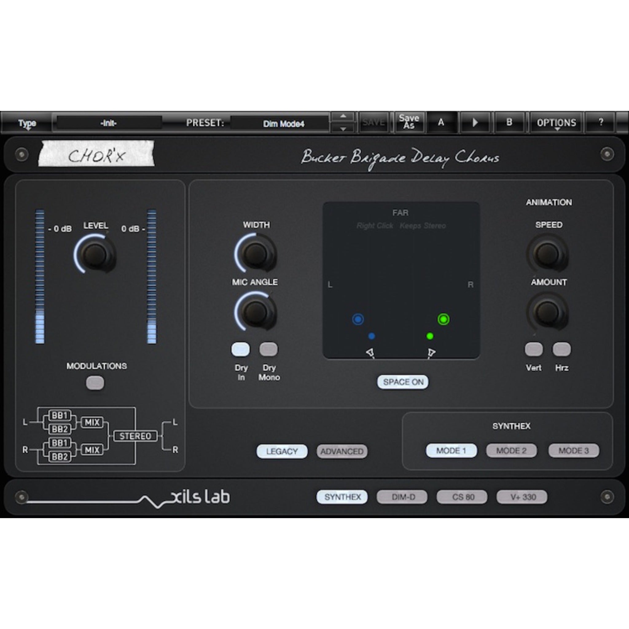 XILS Chor'X - Combines four types of Vintage Chorus FX
