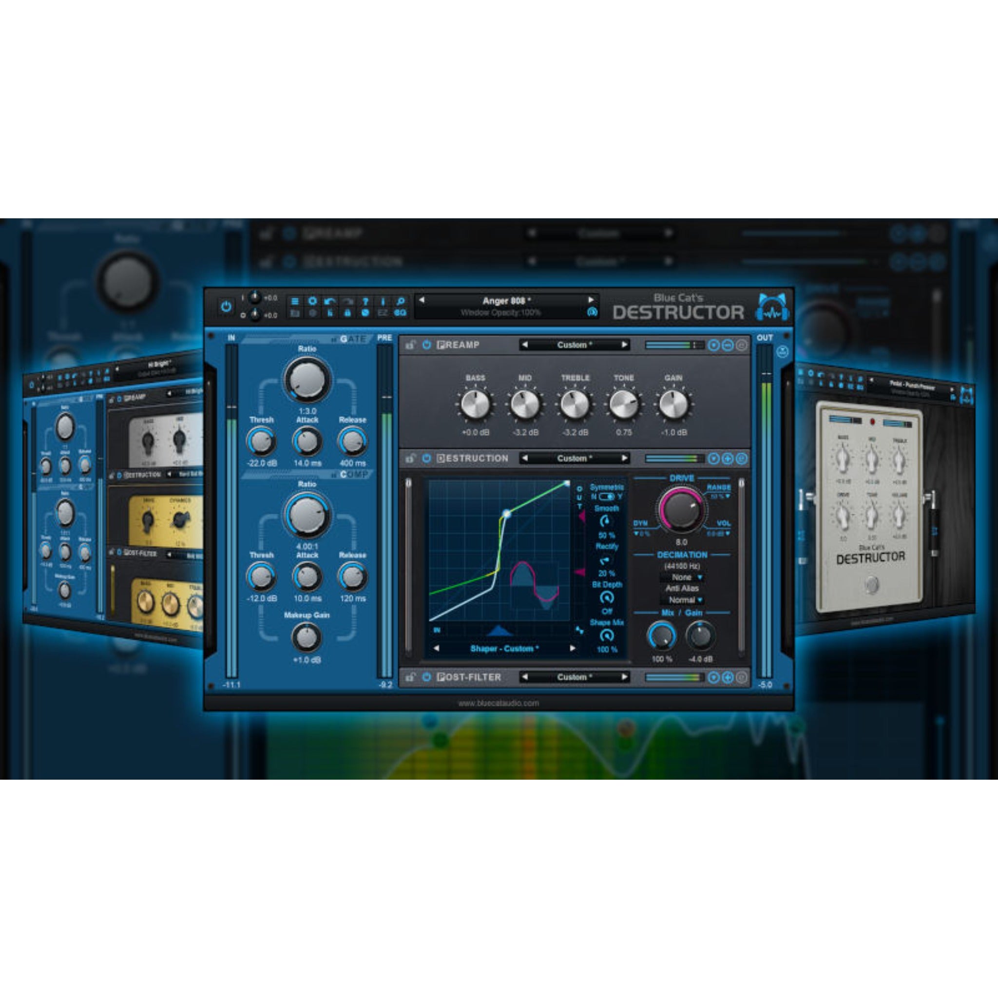 Blue Cat Destructor 2 - Powerful distortion & amp modeling tool