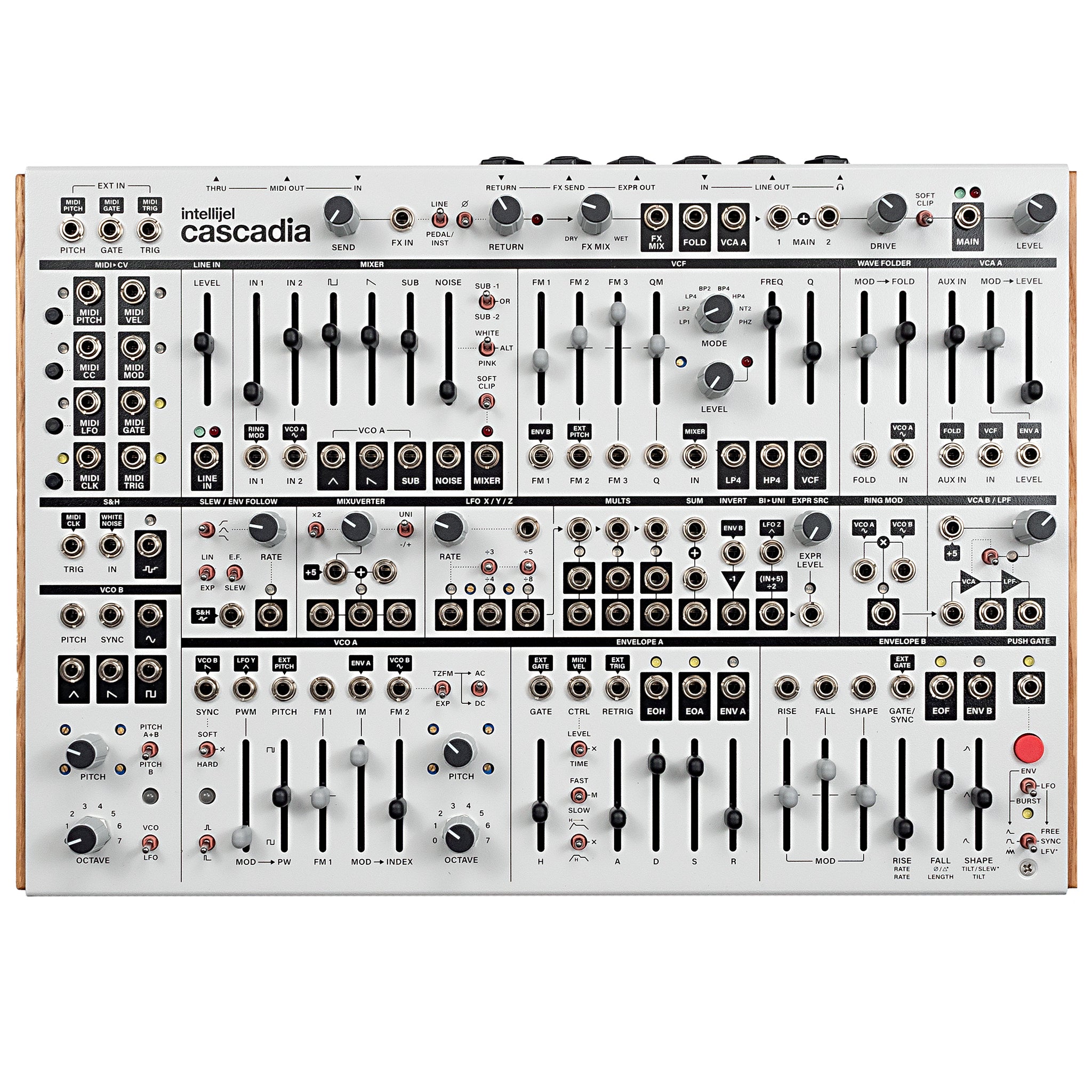 Intellijel Cascadia Desktop Semi-Modular Synth White Fog