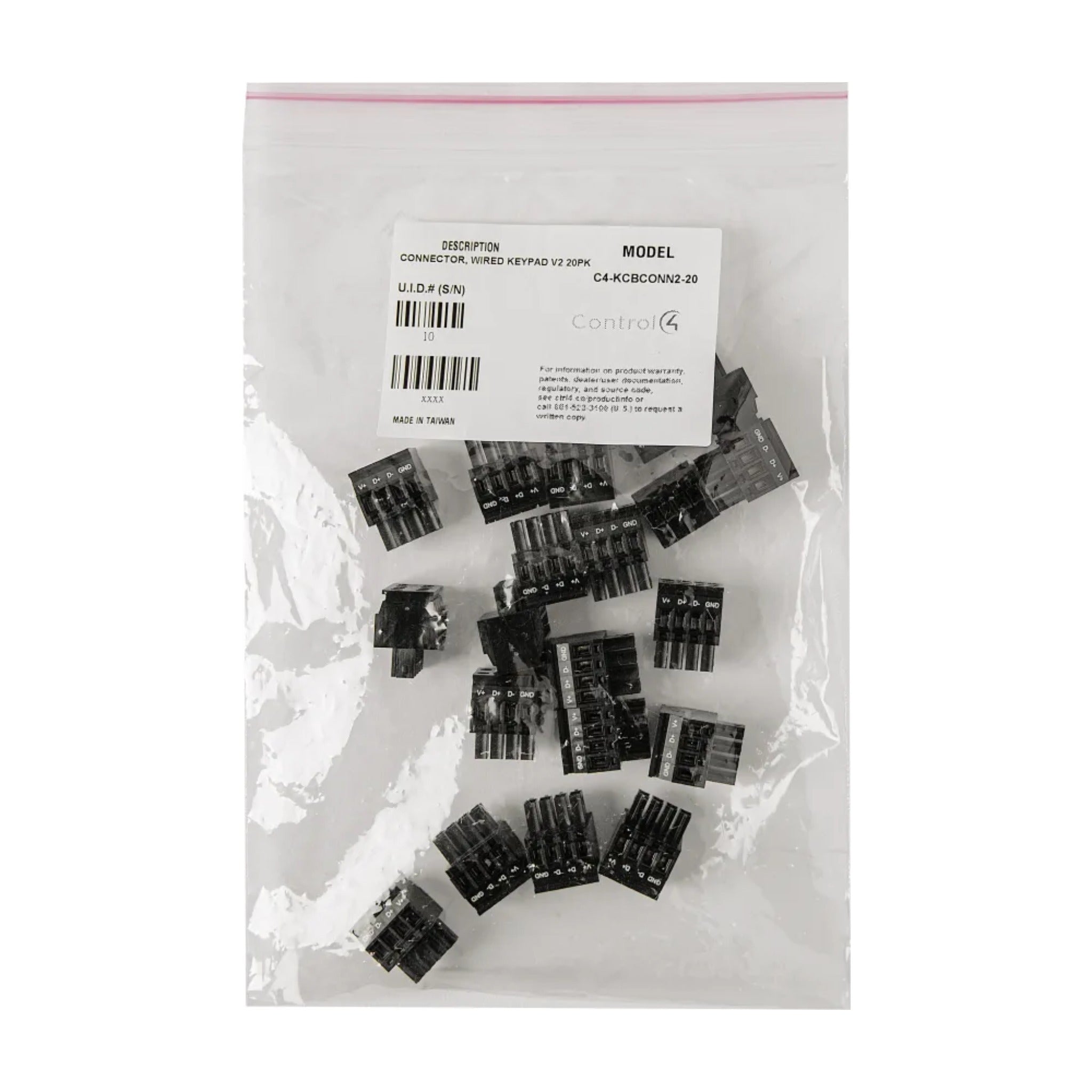 Control4 Wired Keypad Connector V2 (20-pack)