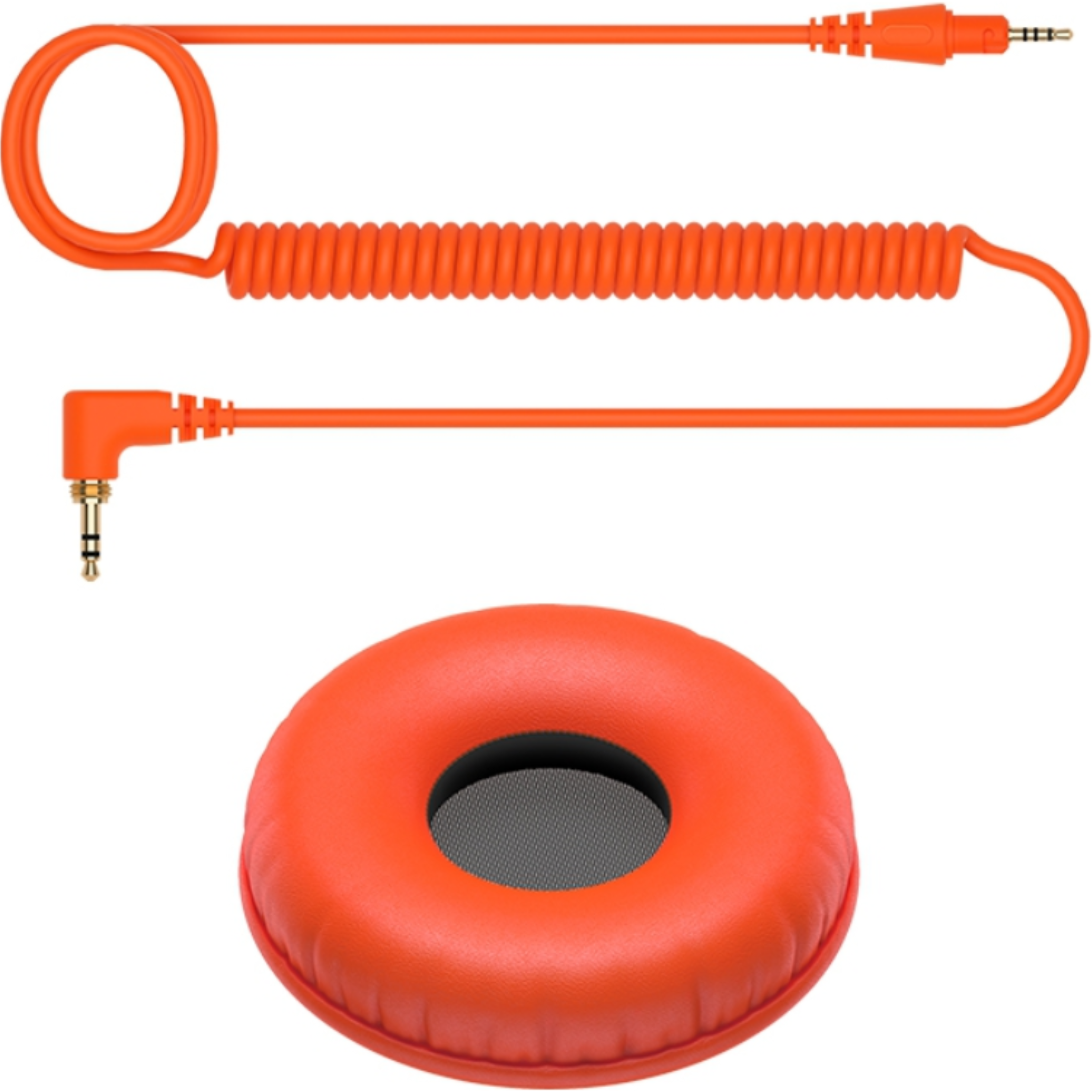 PIONEER DJ ORANGE EAR PADS & CORD